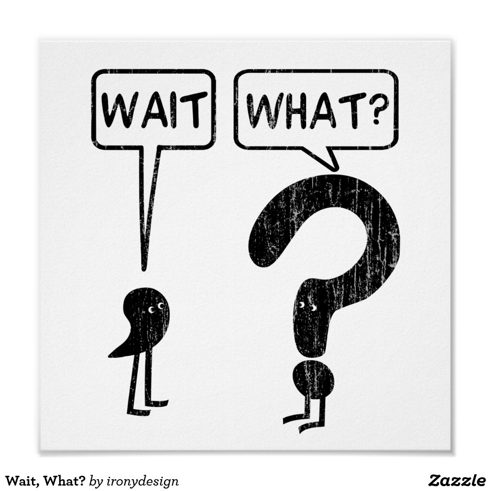 Wait, What? Poster Prints - Irony Designs Fun Shop Novelty, Cute and ...