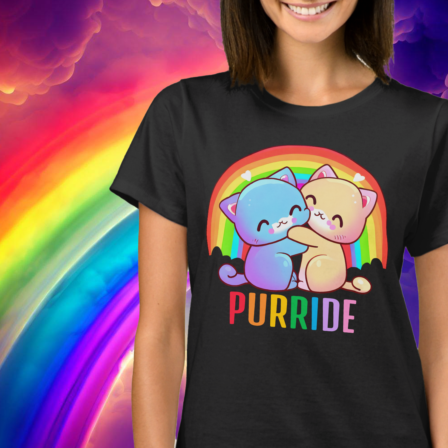 Cute Rainbow Cats Purride Gift Products and Apparel