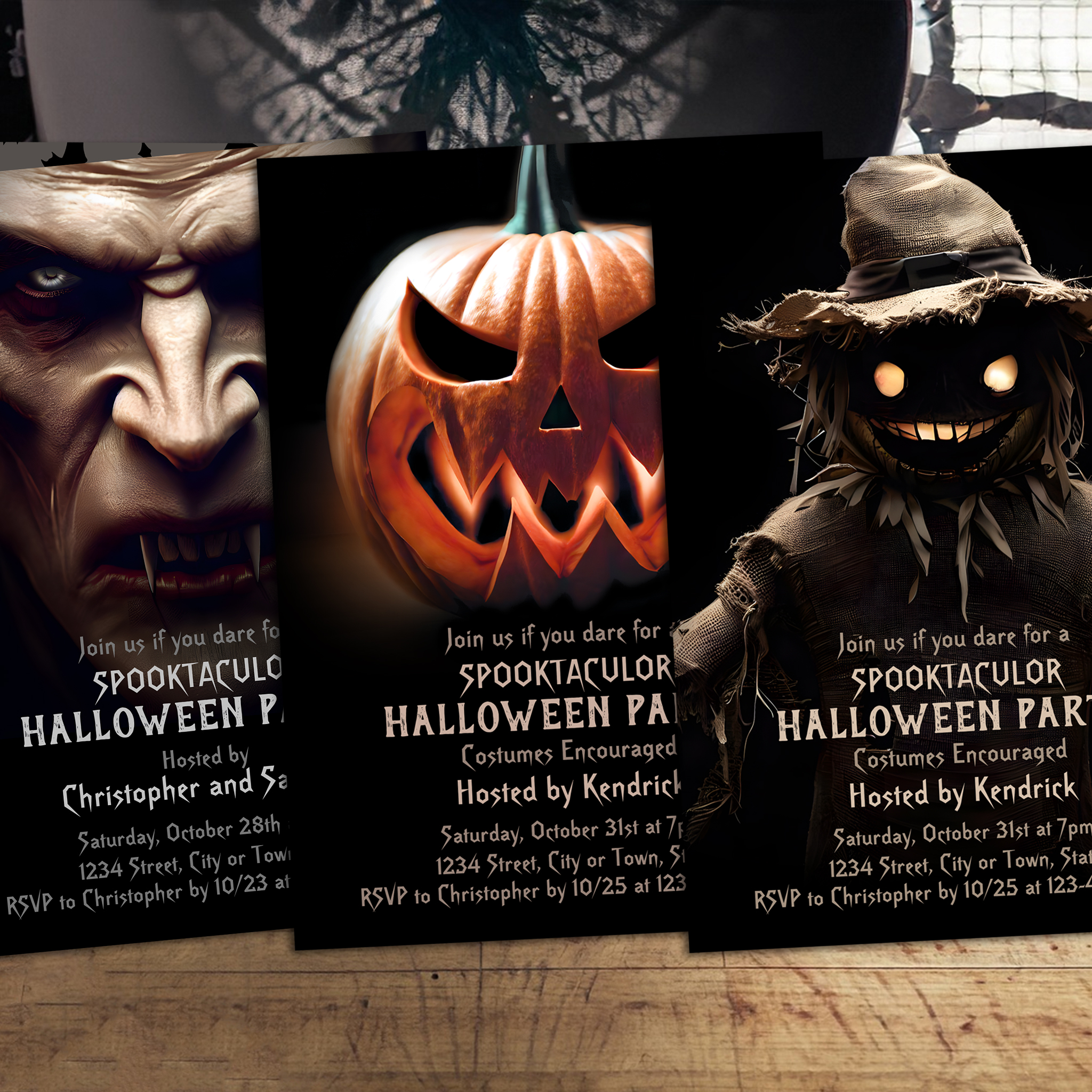 Spooktaculor Halloween Party Invitation Cards
